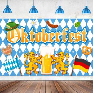 large 71" x 43" oktoberfest backdrop, oktoberfest party decorations backdrop, oktoberfest decorations party backdrop for bavarian german beer festival, oktoberfest party supplies decor