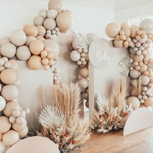 Tan Balloons Double Stuffed Nude Brown Balloon Garland Apricot Balloons Different Sizes Neutral Balloon Arch Kit For Teddy Bear Baby Shower Woodland Jungle Theme Birthday Boho Party Decorations