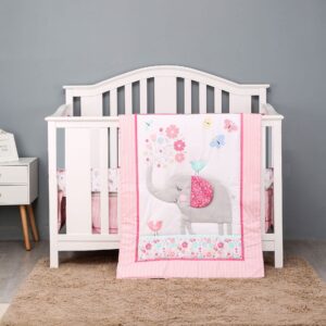 DMZVEIDA The Latest 3-Piece Set of Crib Products Baby Bedding Set:Baby Comforter Baby Quilt,Baby Fitted Sheet,Baby Pillowcase,Soft Skin Friendly Cotton Fabric,for Girls Boys.(399)