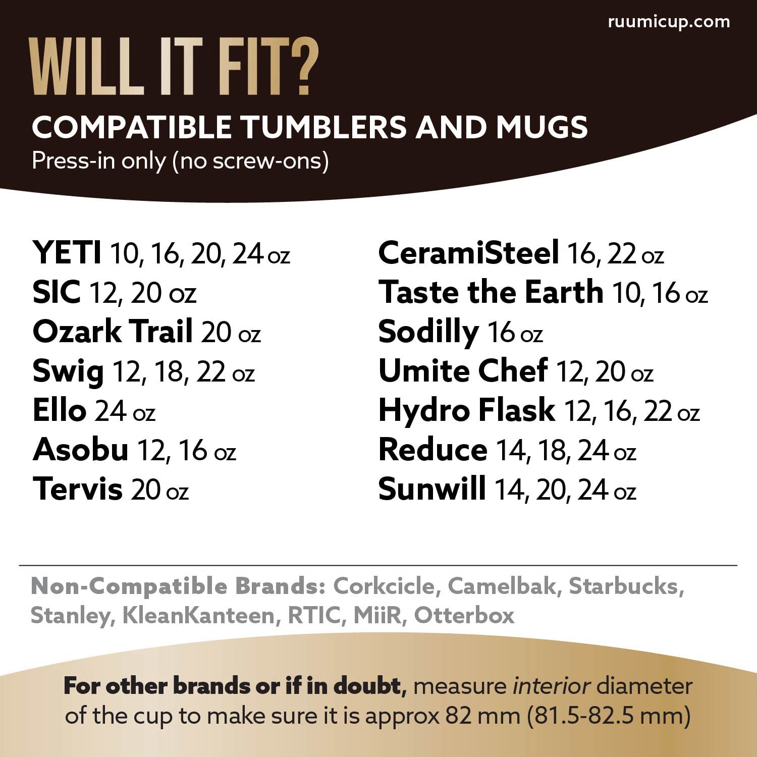 RUUMI® Nose Recess Tumbler Lid (Seafoam) – Compatible with 20 oz Yeti Rambler, Ozark Trail, Swig – See Chart for Other Brands/Sizes