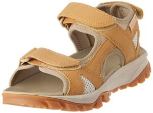 timberland women's lincoln peak strap sandal, wheat leather, 8