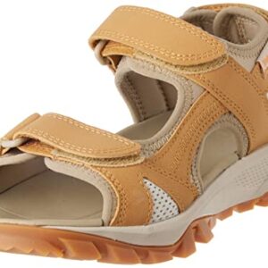 Timberland Women's Lincoln Peak Strap Sandal, Wheat Leather, 8