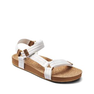 Reef Women's Cushion Rem Sandal, White, 9