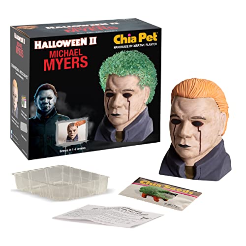 Chia Pet Michael Myers with Seed Pack, Decorative Pottery Planter, Easy to Do and Fun to Grow, Novelty Gift, Perfect for Any Occasion