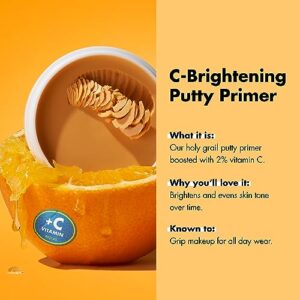 e.l.f. C-Brightening Putty Primer, Makeup Primer For Brightening & Evening Out Skin Tone, Enriched With Vitamin C, Universal Sheer (Packaging May Vary)