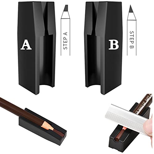 Eyebrow Pencil Shaper Eyebrow Pencil Sharpener Waterproof Peel-Off Brow Pencils & 10Pcs Pencil Sharpener