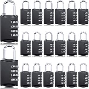 moxweyeni 20 pcs 4 digit combination lock small combo locks luggage number locks outdoor waterproof padlock for traveling toolbox school gym door locker suitcases employee hasp storage