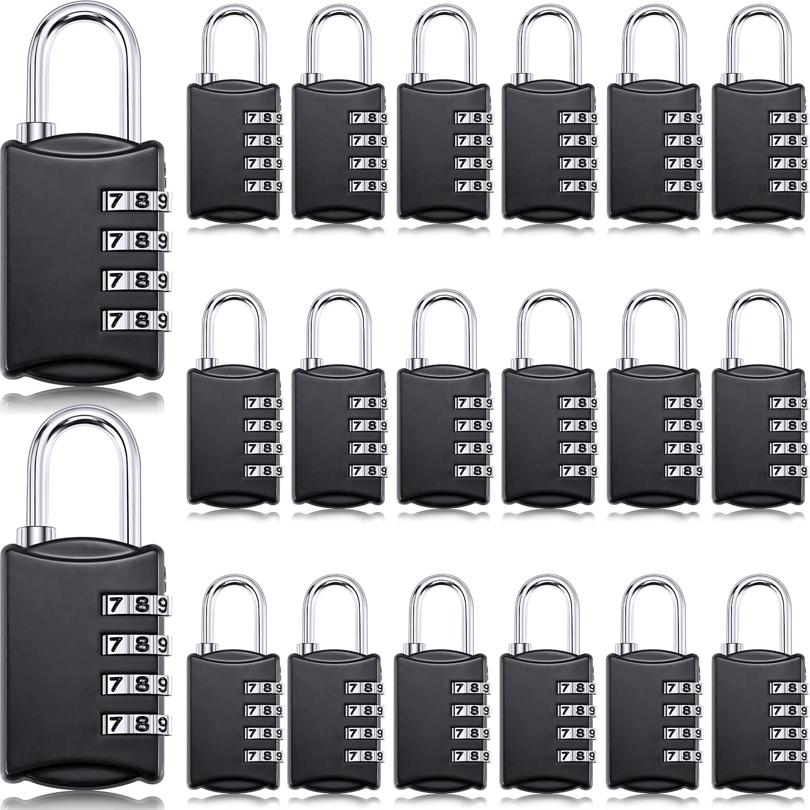 Moxweyeni 20 Pcs 4 Digit Combination Lock Small Combo Locks Luggage Number Locks Outdoor Waterproof Padlock for Traveling Toolbox School Gym Door Locker Suitcases Employee Hasp Storage