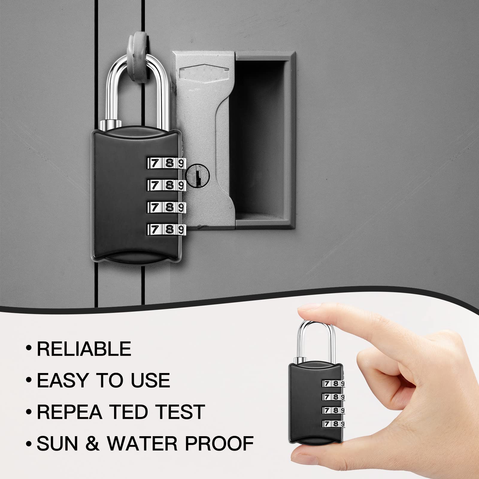 Moxweyeni 20 Pcs 4 Digit Combination Lock Small Combo Locks Luggage Number Locks Outdoor Waterproof Padlock for Traveling Toolbox School Gym Door Locker Suitcases Employee Hasp Storage