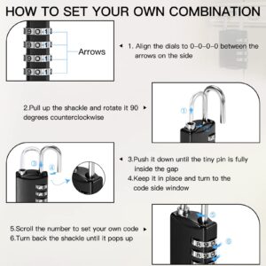 Moxweyeni 20 Pcs 4 Digit Combination Lock Small Combo Locks Luggage Number Locks Outdoor Waterproof Padlock for Traveling Toolbox School Gym Door Locker Suitcases Employee Hasp Storage