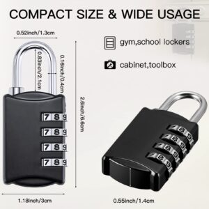 Moxweyeni 20 Pcs 4 Digit Combination Lock Small Combo Locks Luggage Number Locks Outdoor Waterproof Padlock for Traveling Toolbox School Gym Door Locker Suitcases Employee Hasp Storage