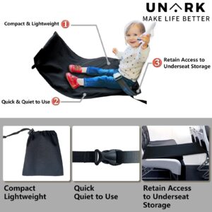 UNARK Airplane Footrest for Kids,Airplane Travel Accessories for Kids,Travel Foot Rest for Airplane Flights,Footrest Airplane Portable,Toddler Airplane Seat Extender for Kids,Airplane Foot Hammock