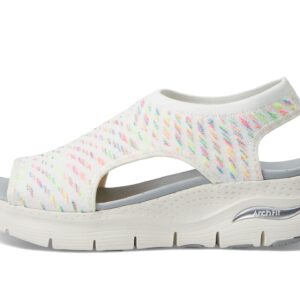 Skechers Women's Arch FIT-Catchy Wave, White Multi, 7