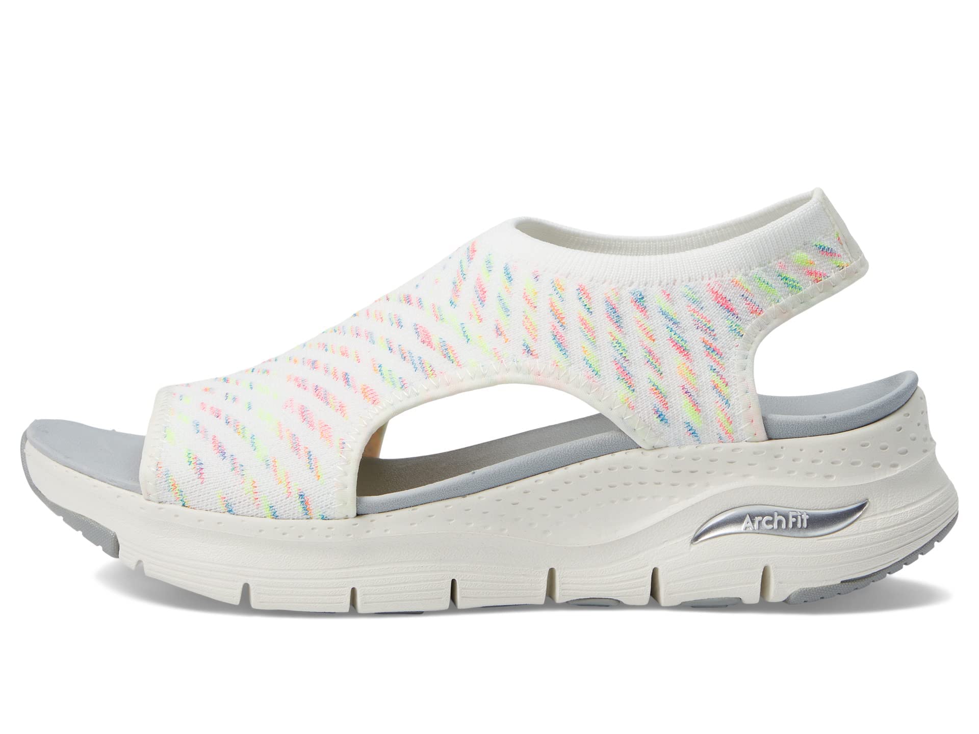 Skechers Women's Arch FIT-Catchy Wave, White Multi, 7