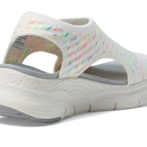 Skechers Women's Arch FIT-Catchy Wave, White Multi, 7