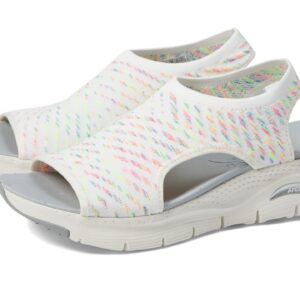 Skechers Women's Arch FIT-Catchy Wave, White Multi, 7