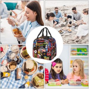 New York Musical Lunch Bags for Kids Reusable Insulated Lunch Box Female white collar nurse student office worker lunch tote bag