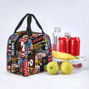 New York Musical Lunch Bags for Kids Reusable Insulated Lunch Box Female white collar nurse student office worker lunch tote bag