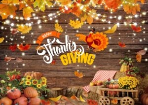 ltlyh 7x5ft fall thanksgiving photography backdrop thanksgiving brown wood wall backdorp thanksgiving turkey pumpkin decoration backdrop fall party banner backdrops 186