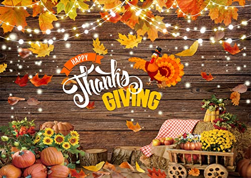 LTLYH 8x6ft Thanksgiving Backdrop Fall Backdorp Thanksgiving Turkey Pumpkin Decoration Backdrop Autumn Banner Party Backdrops 186