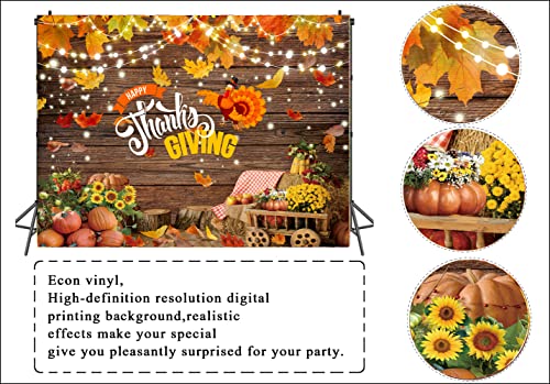 LTLYH 8x6ft Thanksgiving Backdrop Fall Backdorp Thanksgiving Turkey Pumpkin Decoration Backdrop Autumn Banner Party Backdrops 186