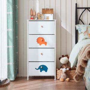 FRAPOW 3 Drawers Kids Dresser Bundle with 4 Drawers Children Dressers, Boys Storage Organizer Dresser for Baby Child Bedroom