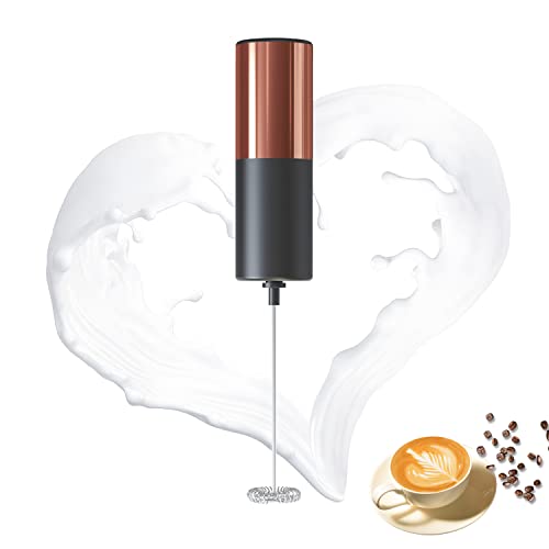 JASHRIY Milk Frother for Coffee Handeld Battery Operated Electric Frothers Stainless Steel Foam Maker Mini Foamer Whisk Drink Mixer for Cappuccino Matcha Lattes Bulletproof Coffee Hot Chocolate