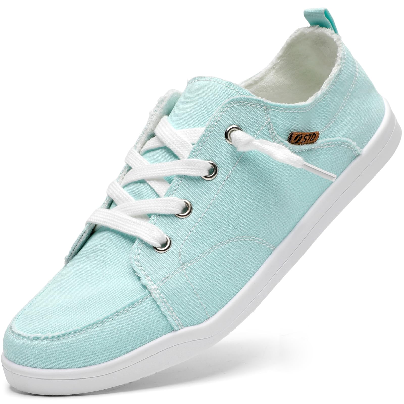 STQ Women's Canvas Shoes Low Cut Comfort Slip-on Fashion Sneaker Casual Walking Tennis Shoes Teal 9