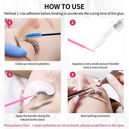 Lash Bonder for Eyelash Extensions Lash Extension Sealant Glue Accelerator for Better Bond Eyelash Extension Bonder Sealer Reduces Irritation Increas Lash Retention by Up to 30%