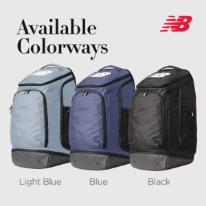 New Balance Sports Backpack, Team Travel Gym Bag for Men and Women, Blue, One Size