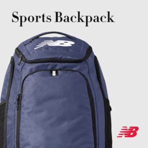 New Balance Sports Backpack, Team Travel Gym Bag for Men and Women, Blue, One Size