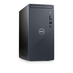 dell inspiron 3910 desktop computer tower - 12th gen core i5-12400, 16gb ddr4 ram, 256gb ssd + 1tb hdd, intel uhd graphics 730, wifi 6, hdmi, bluetooth, usb-c, windows 11 home - blue (renewed)