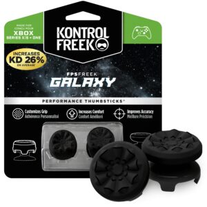 kontrolfreek fps freek galaxy black for xbox one and xbox series x controller | 2 performance thumbsticks | 1 high-rise, 1 mid-rise | black (limited edition)