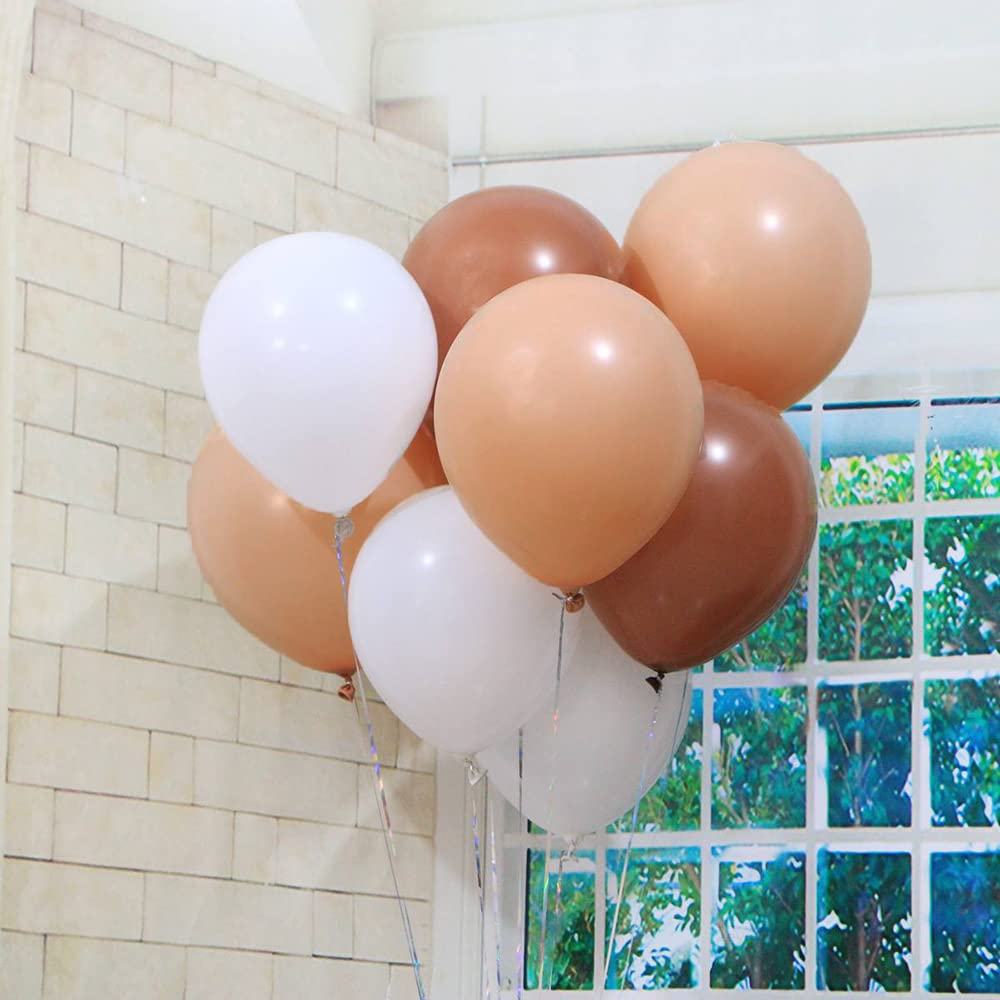 100 Pcs Nude Party Latex Balloons - 5/10/12/18 Inch Cream Balloons Beige Balloons, Neutral Color Balloons Garland Arch Kit Merry Chritmas/Graduation Balloons/Wedding/Party decorations