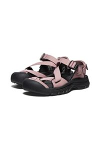 keen women's zerraport 2 closed toe lightweight sport fashion sandal, fawn/black, 9.5