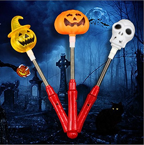 Halloween Pumpkin Flashlight Festival Party Cheer Props 3pcs/Set