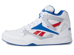 reebok unisex bb4590 high top basketball shoe, white/vector blue/vector red, 11 us men