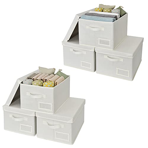 GRANNY SAYS Bundle of 3-Pack Lidded Closet Storage Bins & 3-Pack Rectangle Storage Bins with Lids