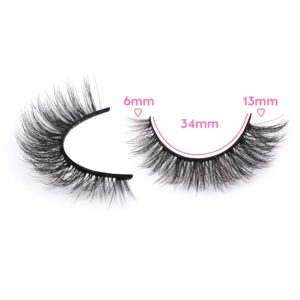 Newcally Cat Eye Lashes Natural Look False Eyelashes Short Wispy 3D Fluffy Fake Eye Lashes Pack 14 Pairs