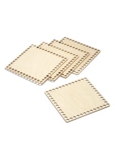 wooden basket bottom square s 5 pcs