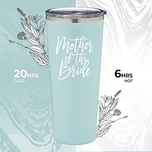 Mother of the Bride Tumbler - Engagement Announcement & Bridal Shower Gift for Bride's Mother - Stylish Coffee Mug for Mother of the Bride and Mother of the Groom