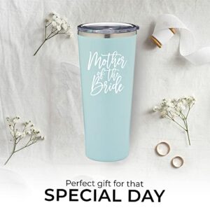 Mother of the Bride Tumbler - Engagement Announcement & Bridal Shower Gift for Bride's Mother - Stylish Coffee Mug for Mother of the Bride and Mother of the Groom