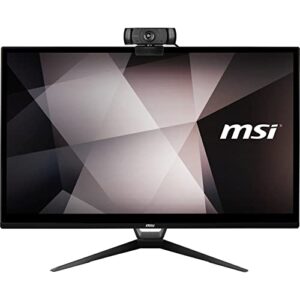 msi pro 22xt aio desktop, 21.5" fhd ips-grade led touchscreen w/hdmi-in, intel core i3-10100, 8gb memory, 256gb ssd, wifi 5, bt 4.2, usb type-c, black, windows 11 home (10m-623us)