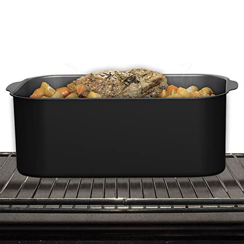 West Bend 87905BK Slow Cooker Large Capacity Non-stick Vessel with Variable Temperature Control Includes Travel Lid and Thermal Carrying Case, 5-Quart, Black