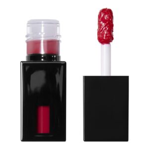 e.l.f. cosmetics glossy -lip stain, lightweight, long-wear -lip stain for a sheer pop of color & subtle gloss effect, fiery red