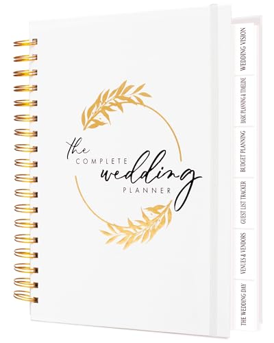 Wedding Planning Book and Organizer - Elegant Engagement Gift 18-Month Calendar Checklist Best Planning Book Gifts for the Bride - Ultimate Bridal Knot Wedding Diary Gift Countdown Binder and Planner