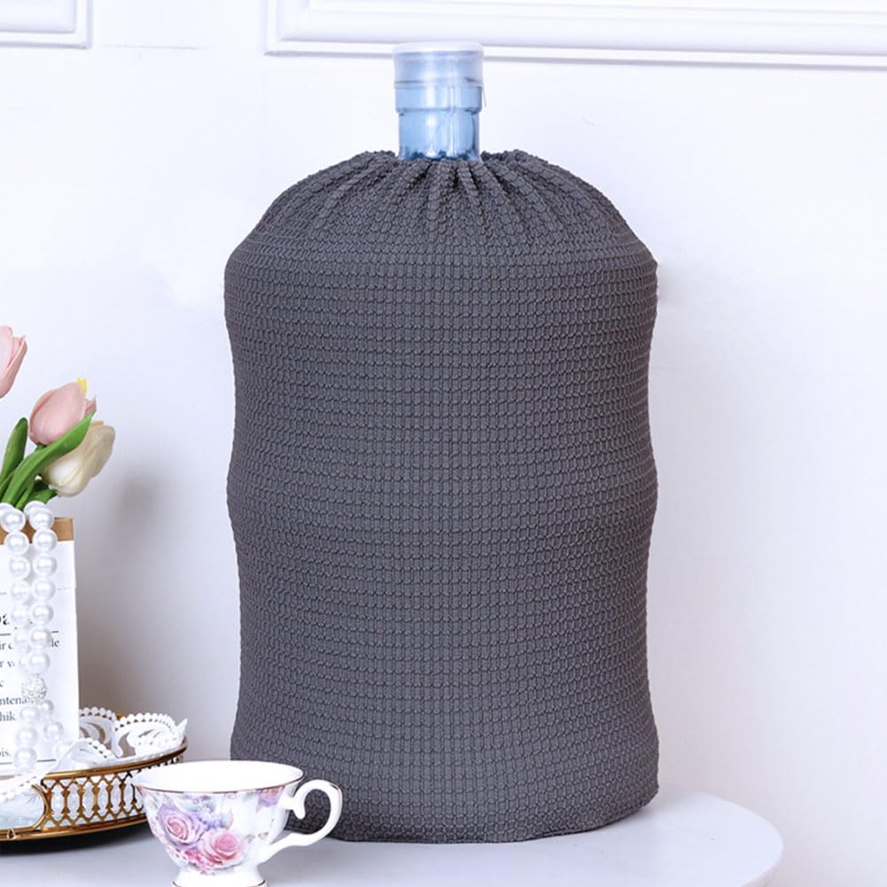 Water Dispenser Barrel Covers for 5 Gallon Water Bottle, Fabric Durable Water Cooler Dust Proof Covers For Decor, Reusable Furniture Standard Cover Protector For Home, Office (Grey)