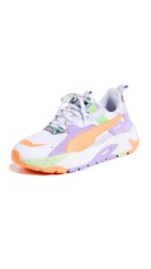 puma rs-trck feelin' extra puma white/orange peach/vivid violet 6.5 b (m)