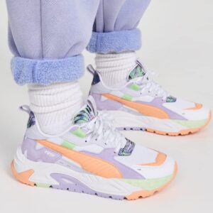 PUMA Rs-TRCK Feelin' Extra Puma White/Orange Peach/Vivid Violet 6.5 B (M)