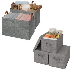 granny says bundle of 3-pack closet storage bins with lids & 2-pack lidless storage bins with metal frame